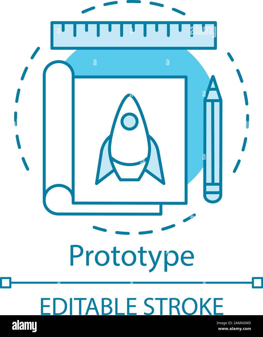 Product prototype concept icon. Startup planning. Prototyping and model ...
