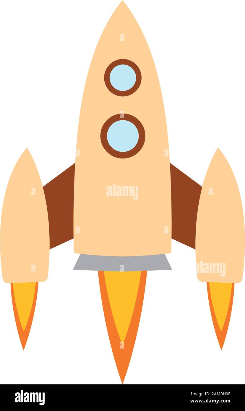 Isolated rocket taking off - Vector illustration design Stock Vector ...
