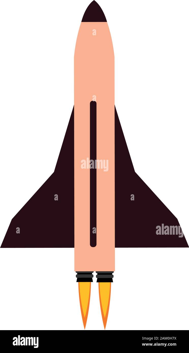 Isolated rocket taking off - Vector illustration design Stock Vector ...