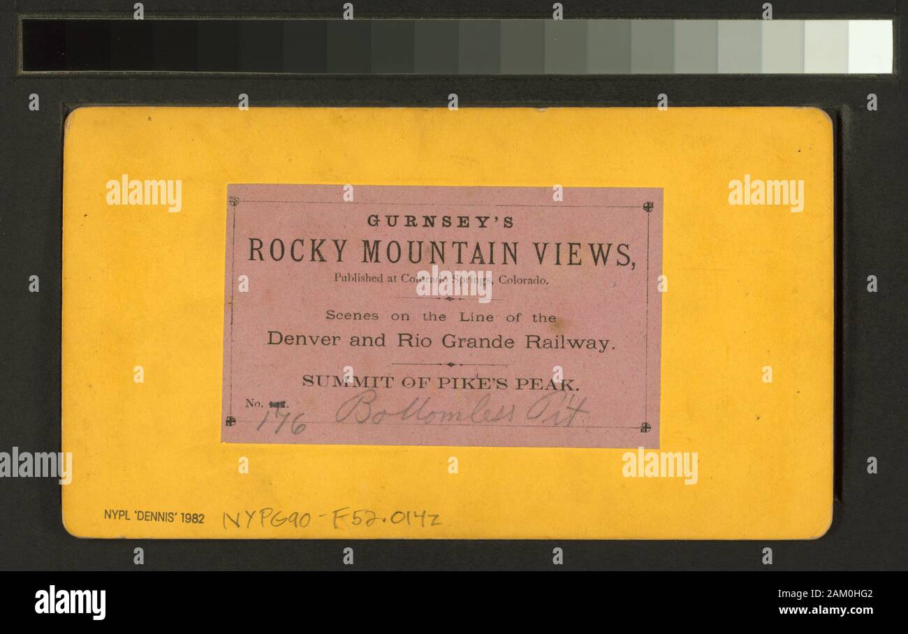 Summit of Pike's Peak Bottomless pit by B.H. Gurnsey.; Summit of Pike's ...