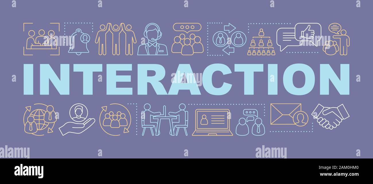 Interaction word concepts banner. Communication with customer ...
