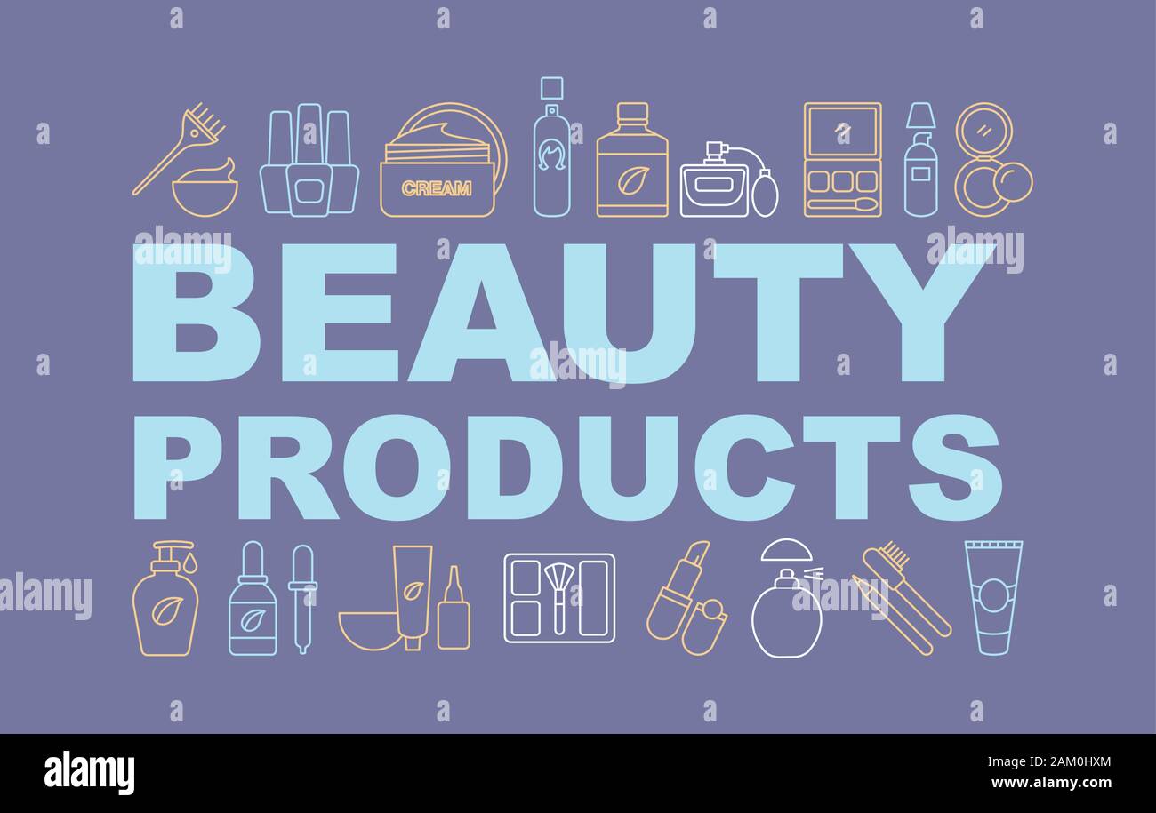 Cosmetics word concepts banner. Beauty products. Presentation, website ...