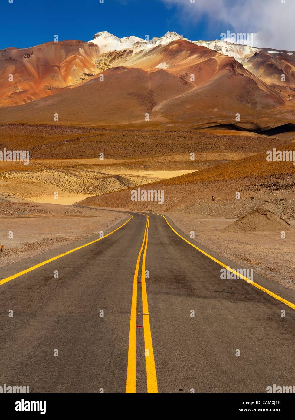 Beautiful landscape on the road Ruta 23 from San Pedro de Atacama to ...