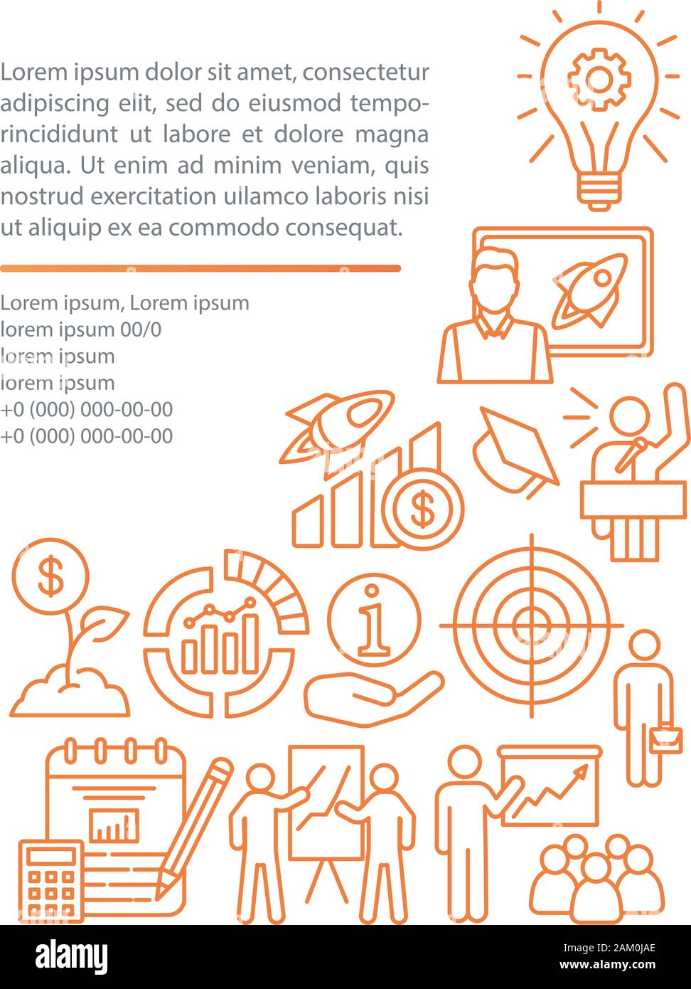 Startup training article page vector template. Business consulting ...