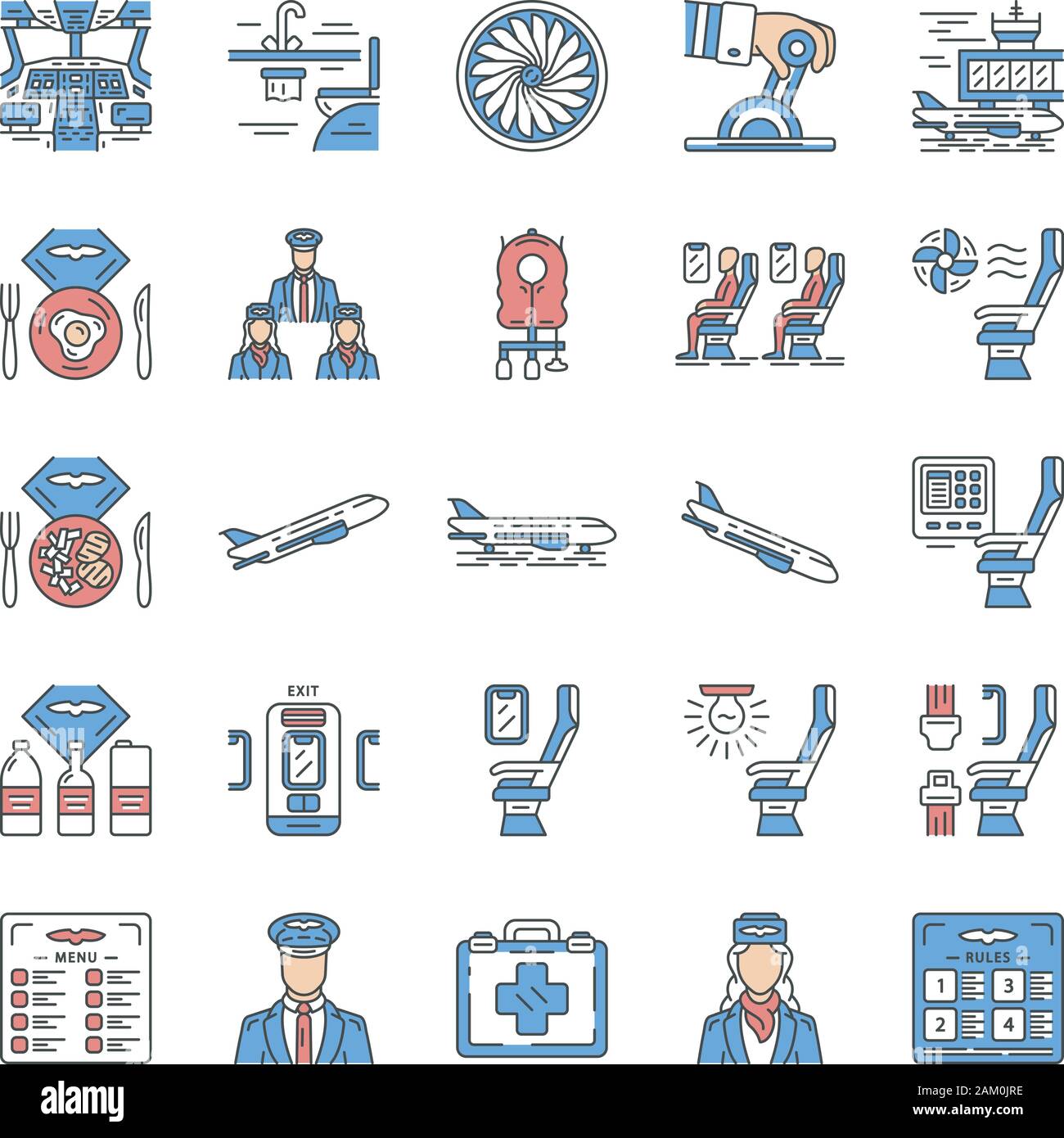 Airline amenities Stock Vector Images - Alamy