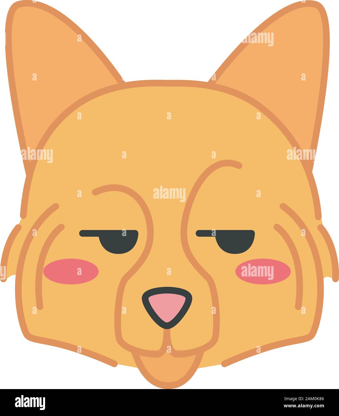 German Spitz cute kawaii vector character. Dog with smirking muzzle ...