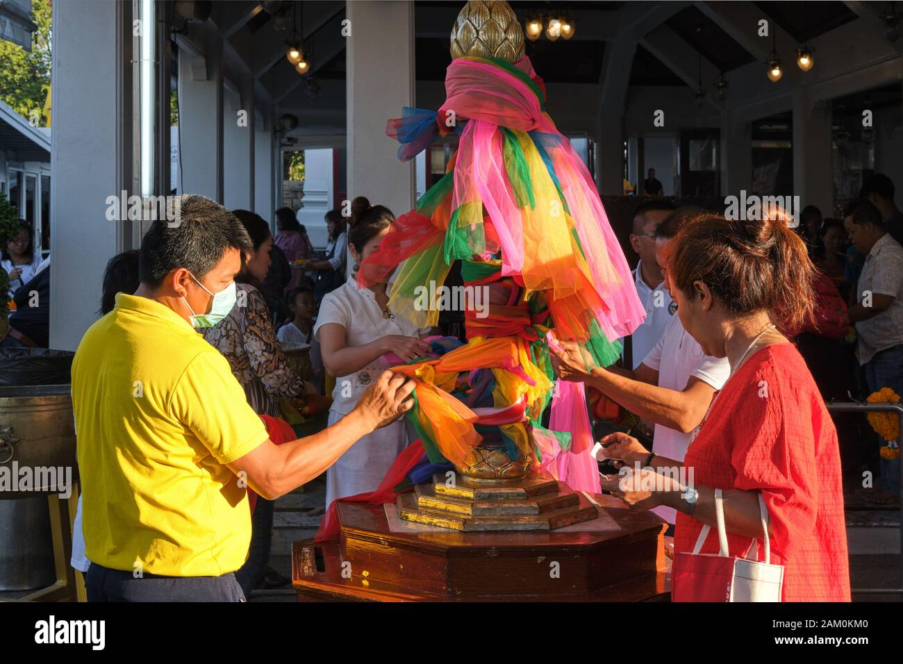 Outside Lak Mueang (City Pillar Shrine) in Bangkok, Thailand ...