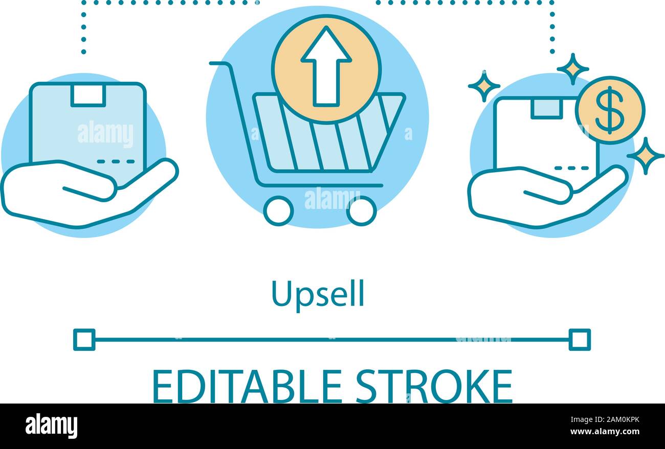 Upsell concept icon. Sale method idea thin line illustration ...
