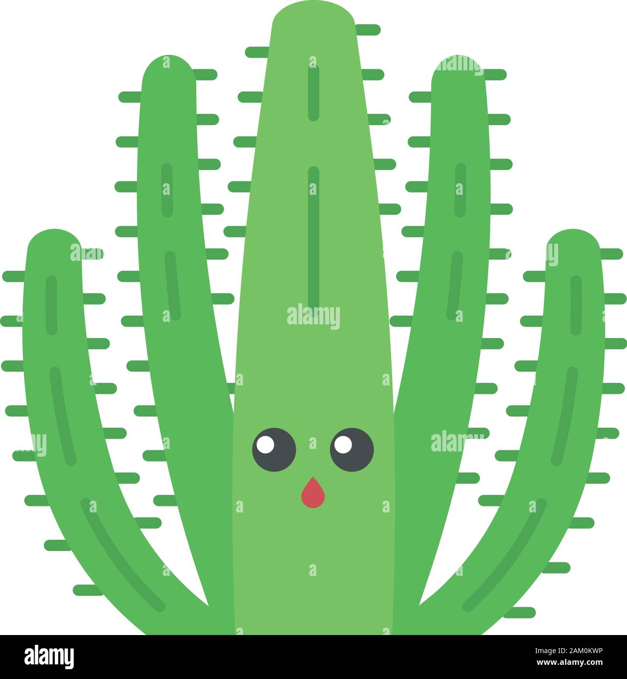 Organ pipe cactus flat design long shadow color icon. Cactus with ...
