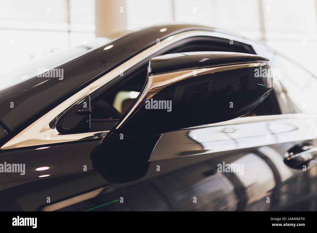 side rear-view mirror on a modern car Stock Photo - Alamy