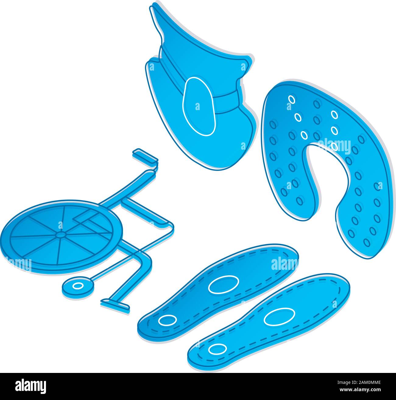 Trauma treatment isometric gradient vector illustration. Orthopedic ...