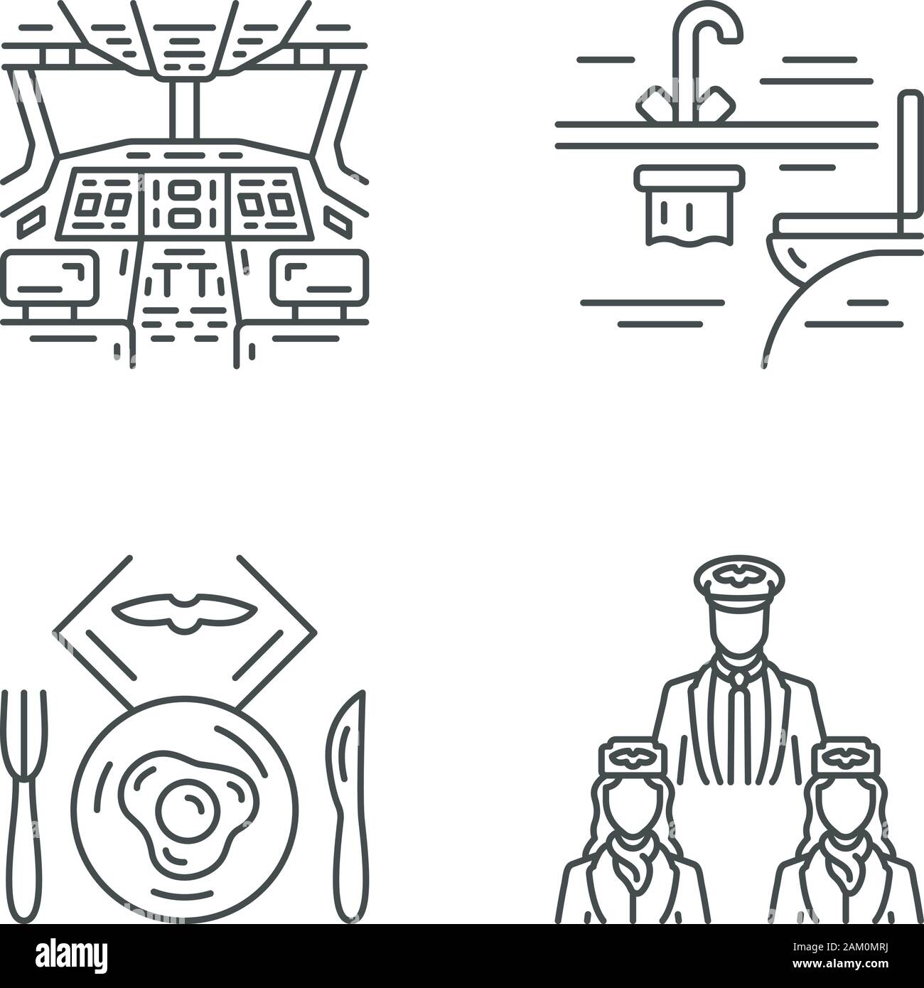 Aircraft toilet Stock Vector Images - Alamy