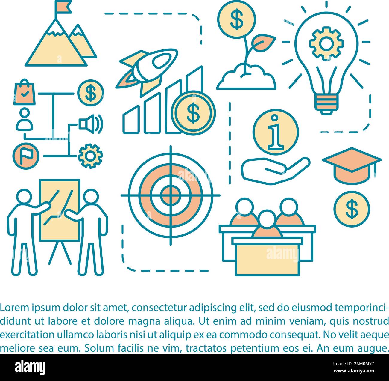 Startup training article page vector template. Business incubator ...