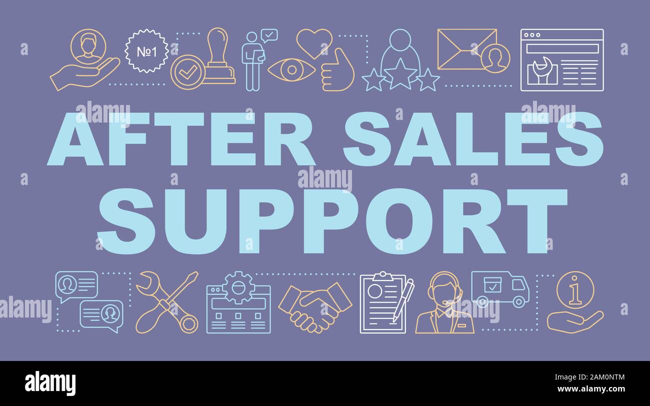 After sales support word concepts banner. Help desk service ...