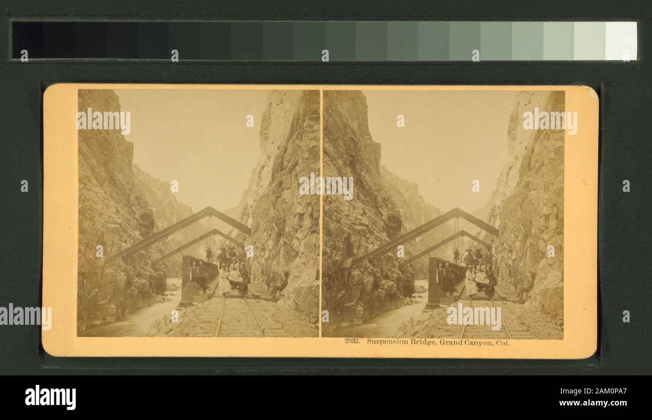 Suspension bridge, Grand Canyon, Col Suspension bridge, Grand Canyon ...