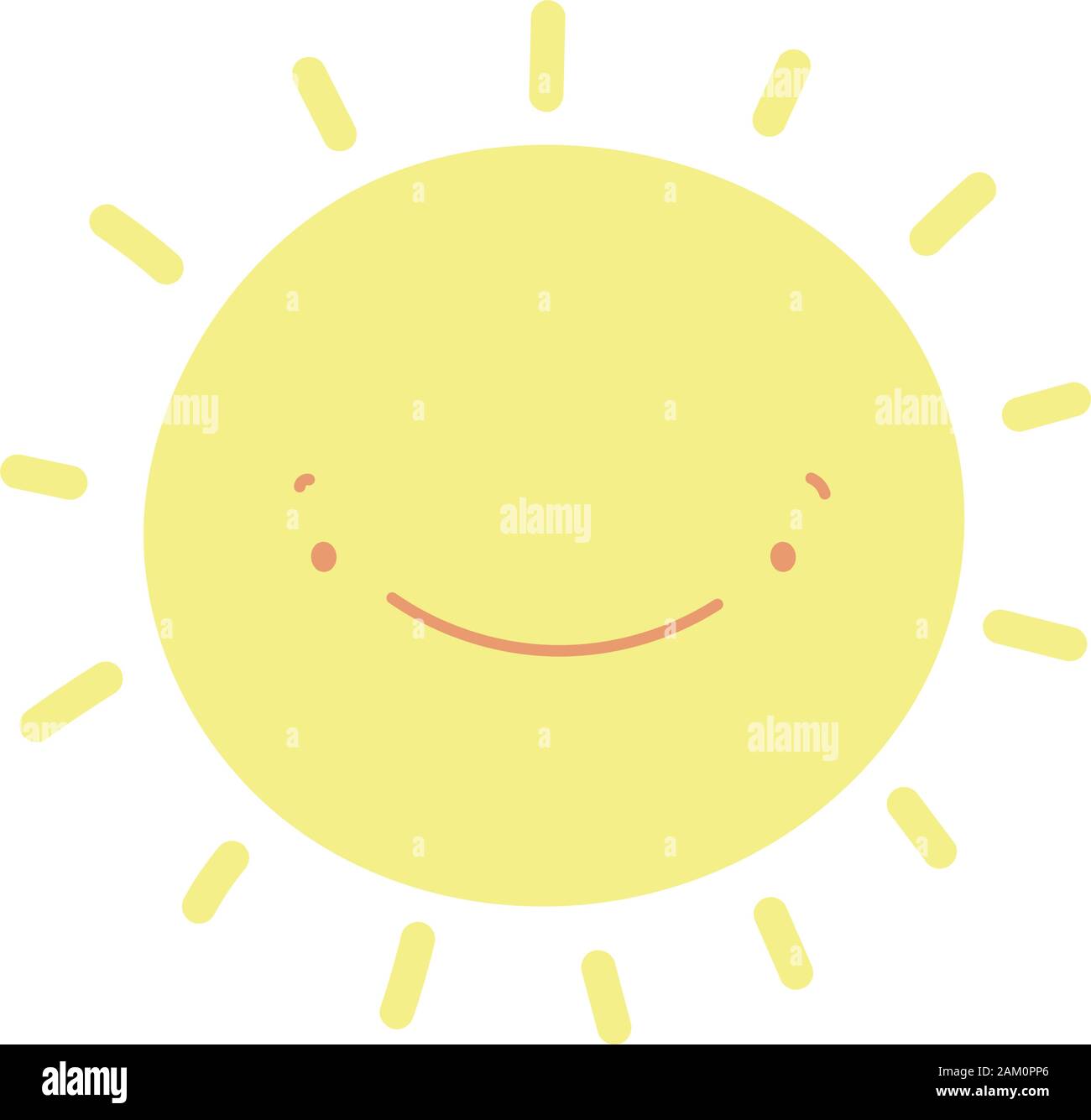 cute sun hot summer cartoon design vector illustration Stock Vector ...