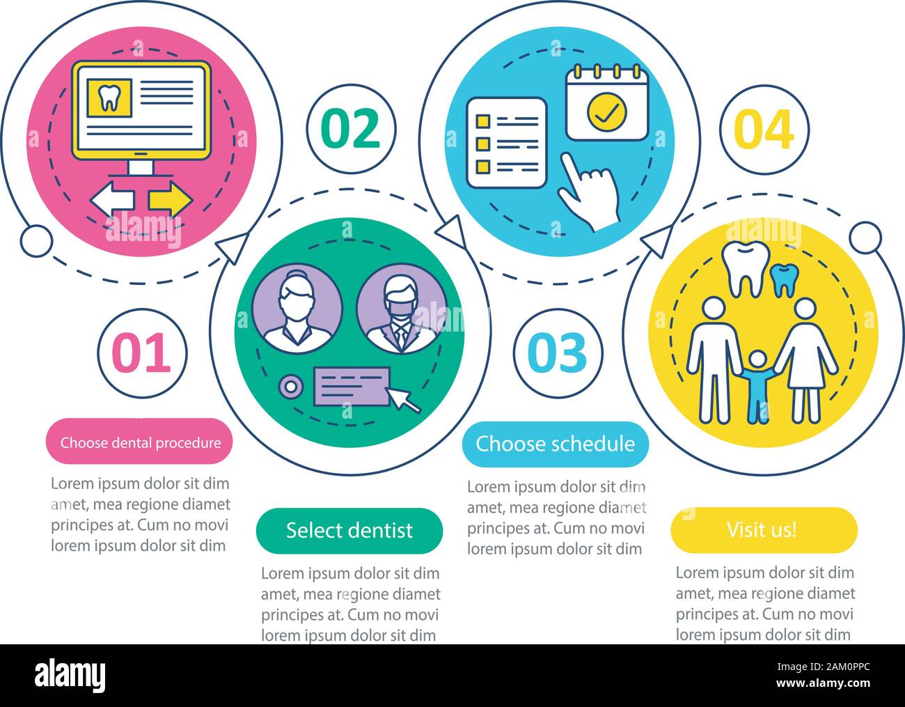 Dental clinic appointment vector infographic template. Business ...