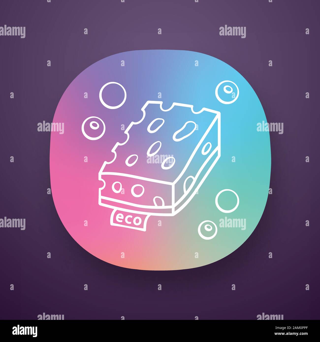 Eco sponges app icon. Organic cleaning utensil. Eco friendly material ...