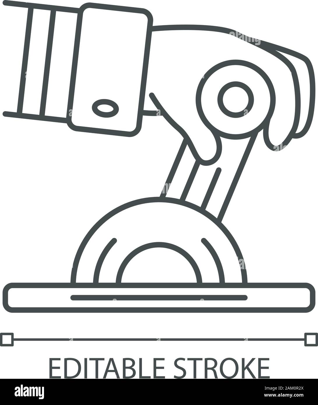 Pilot engine lever linear icon. Airplane equipment. Aviating. Pilots ...