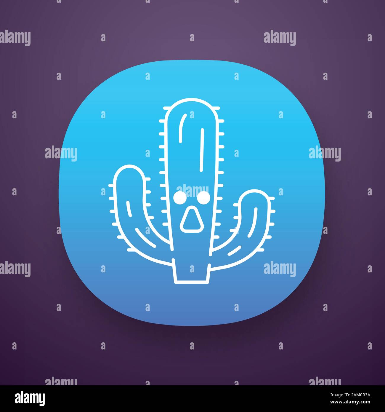 Elephant cactus app icon. UI/UX user interface. Pachycereus with ...