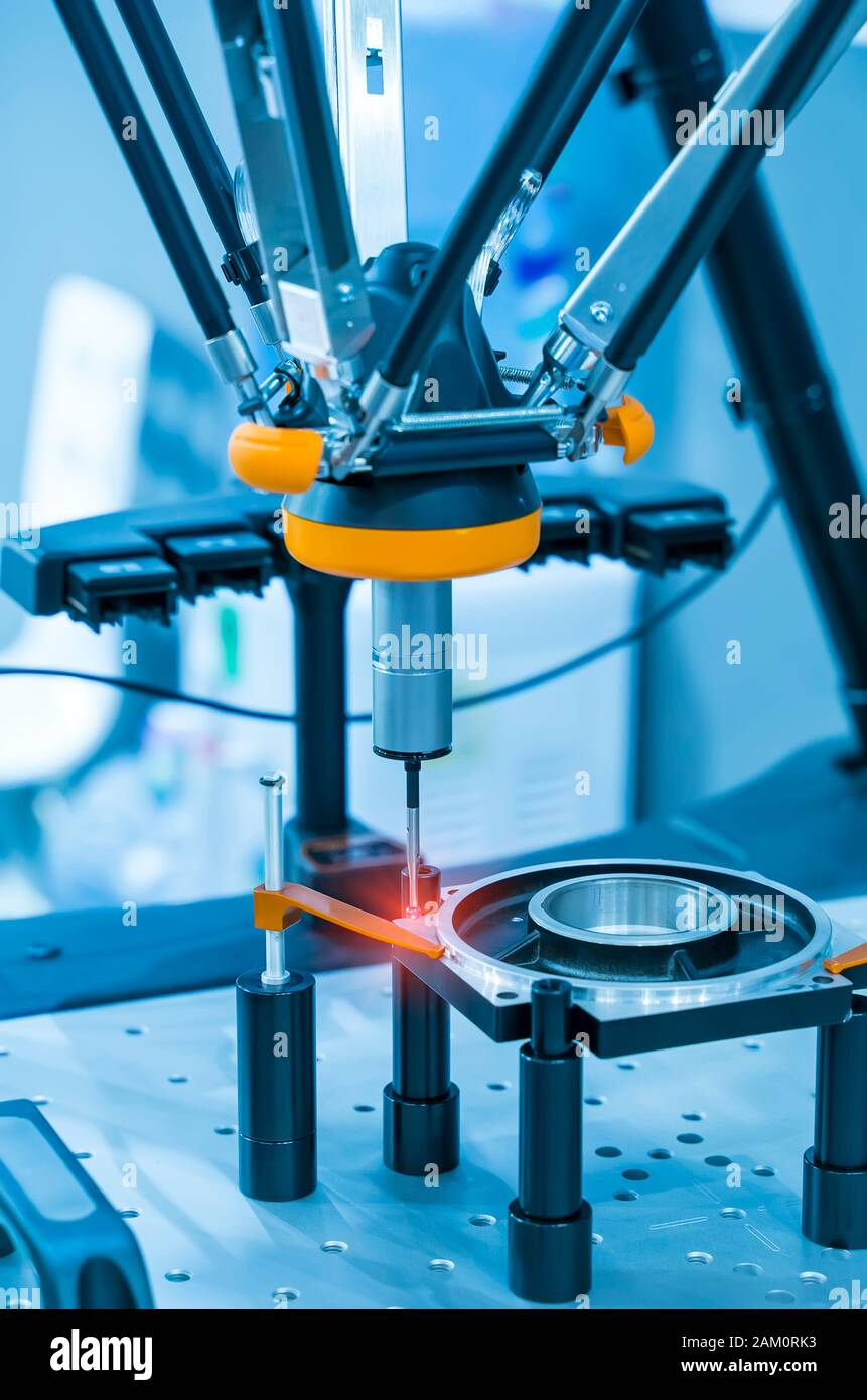 inspection dimension aluminum automotive parts by CMM Stock Photo - Alamy