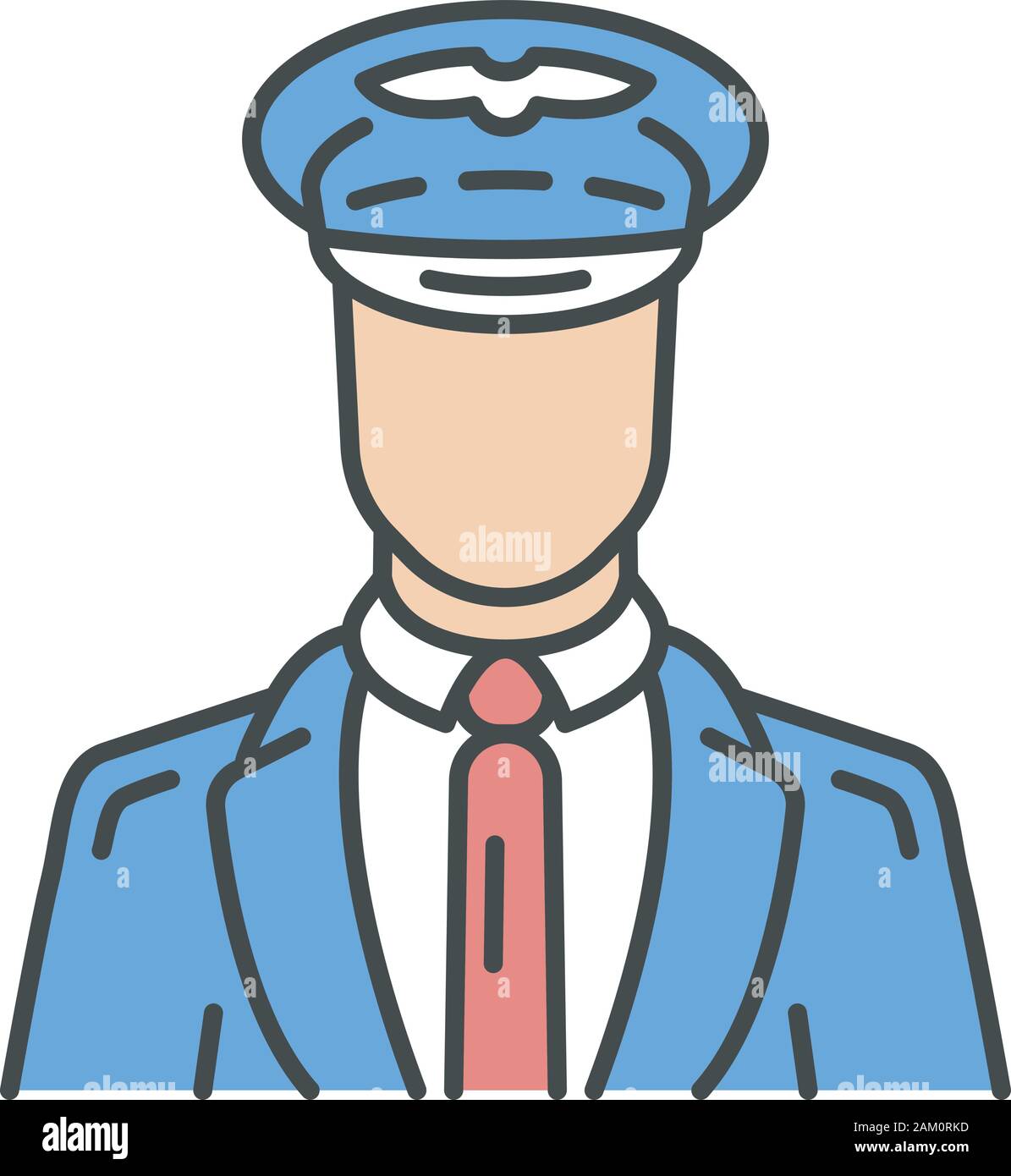 Pilot color icon. Aircraft control. Airplane team. Plane worker. Jet ...