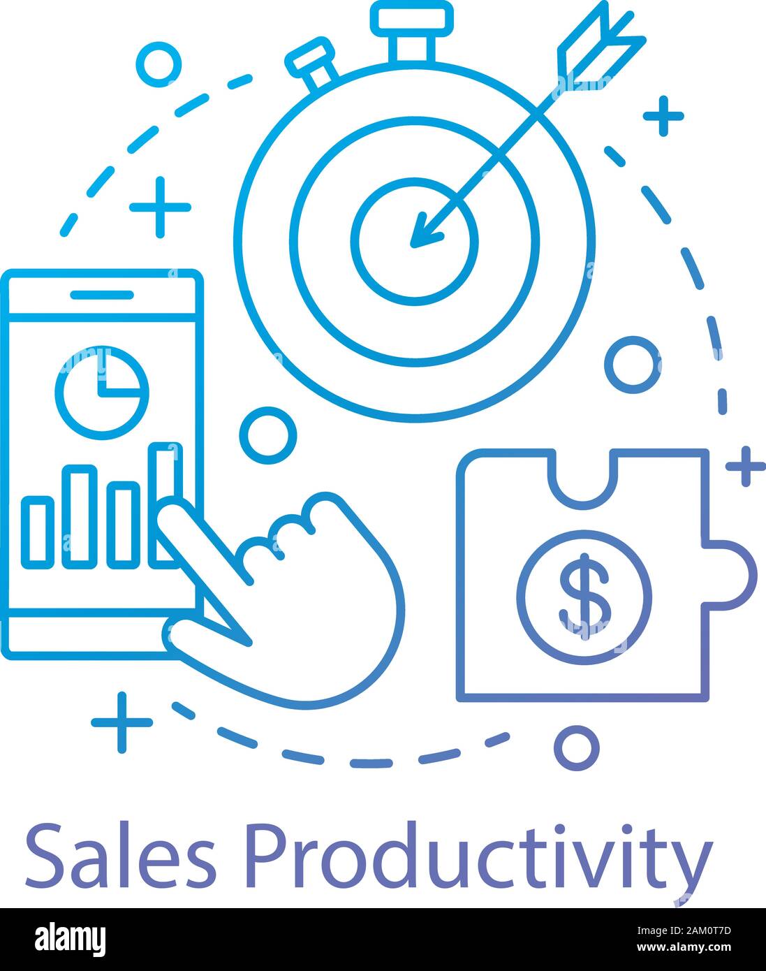 Sales productivity concept icon. Marketing strategy idea thin line ...