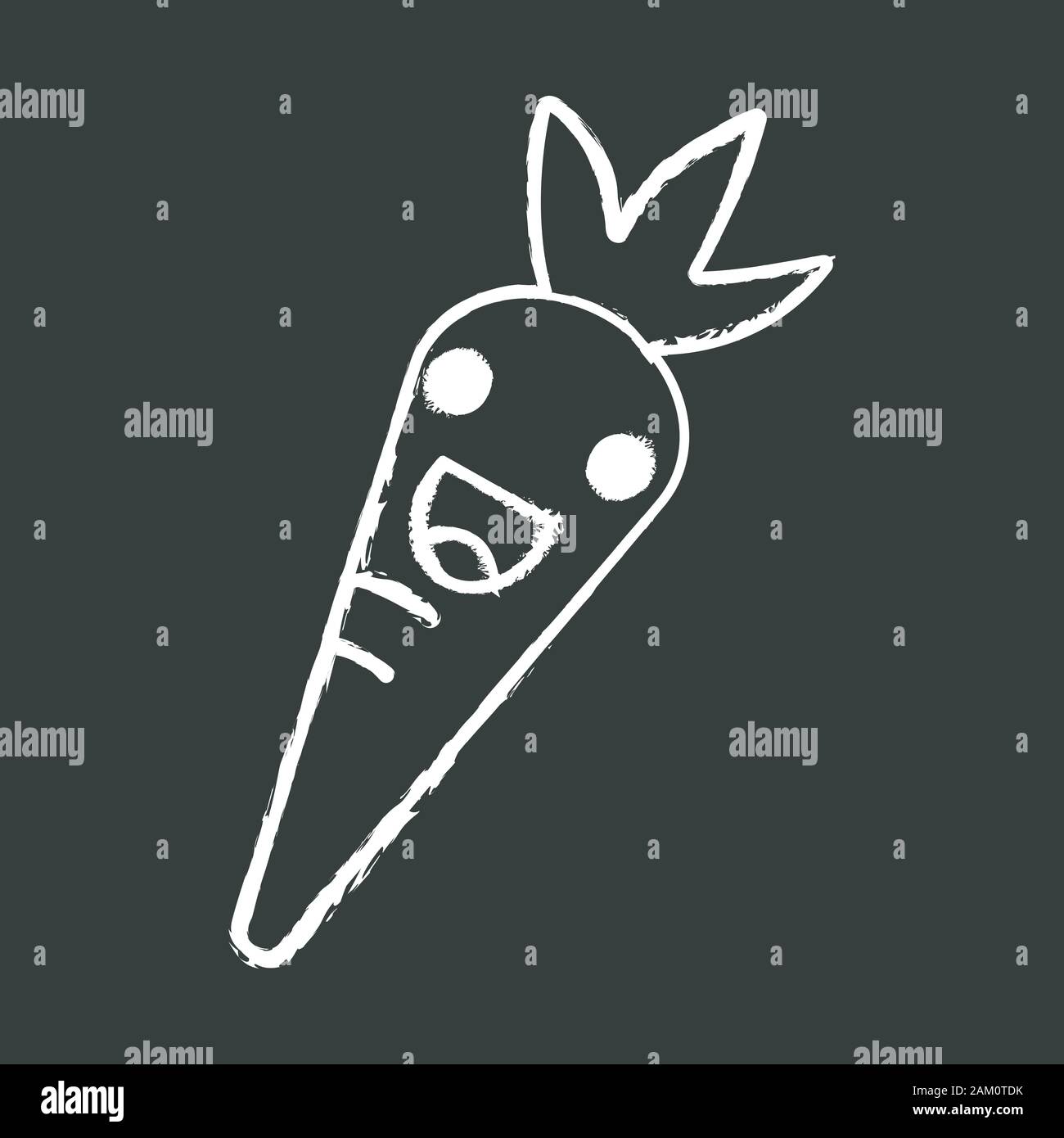 Carrot cute kawaii chalk character. Happy vegetable with smiling face ...
