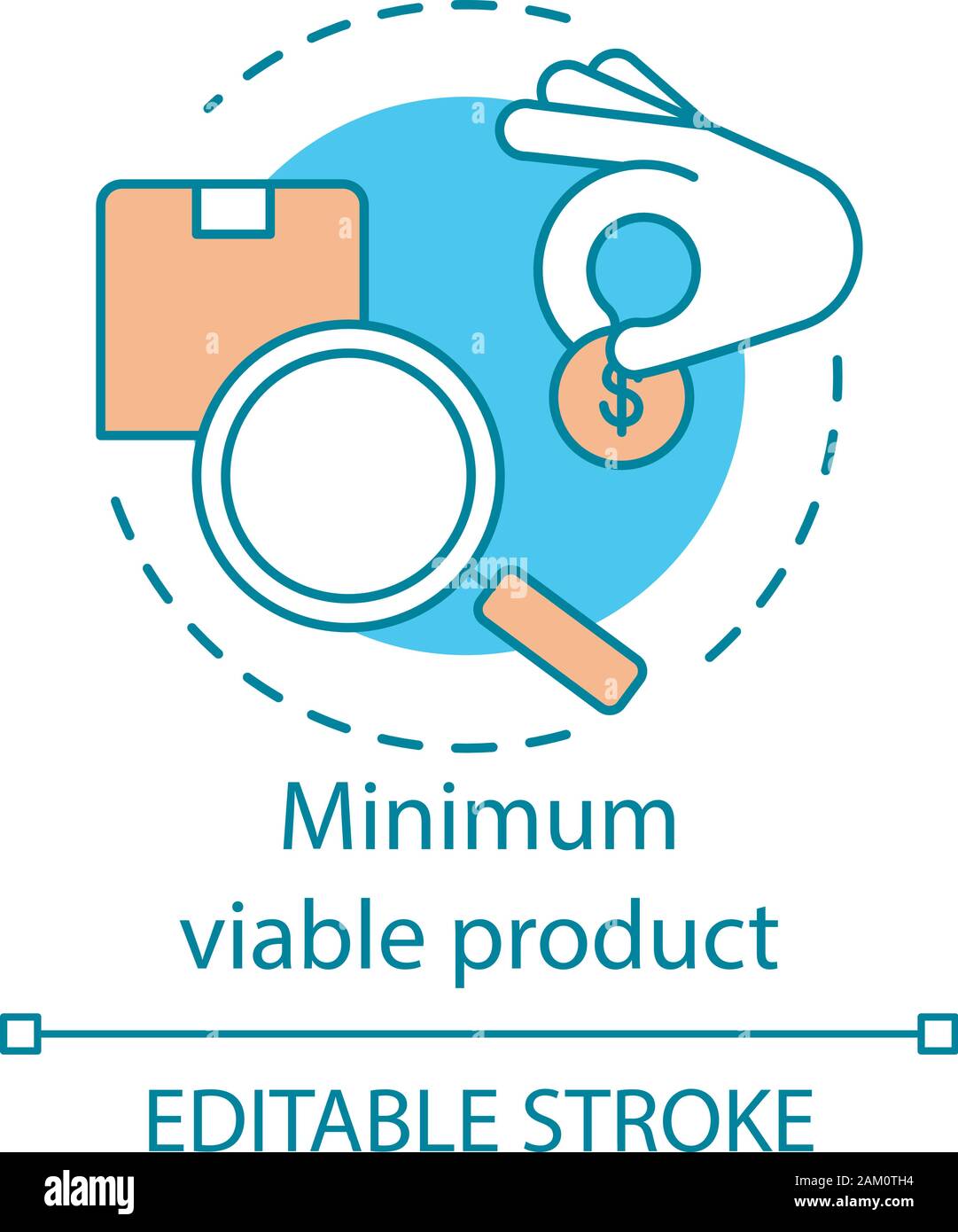 Minimum viable product concept icon. MVP. Giving donation. Charity ...