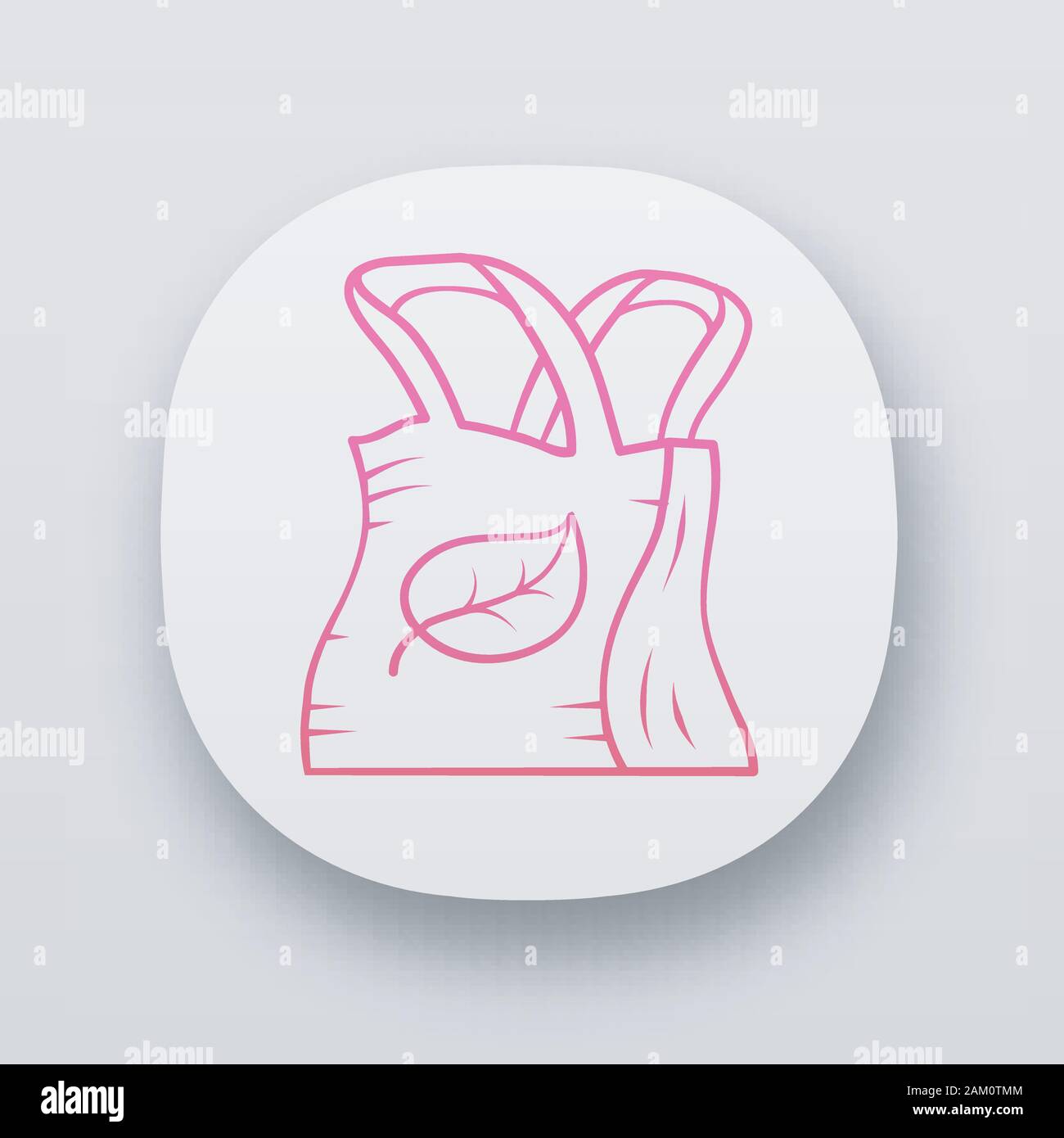 Eco bag app icon. Reusable, recycle textile. Organic, natural material ...