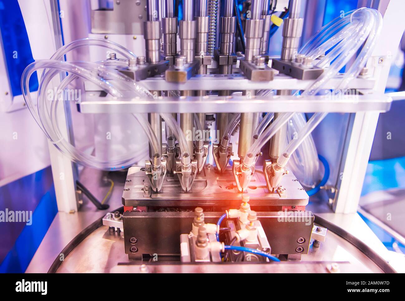 robot drill machine tool at mobile industrial manufacture factory Stock ...