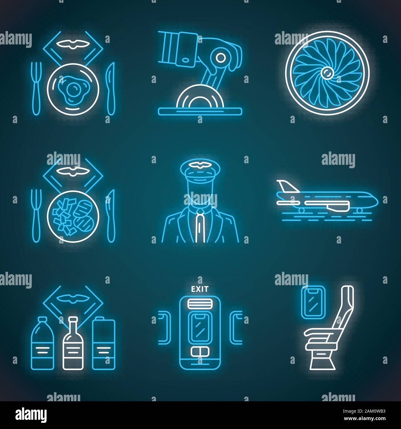 Airline amenities Stock Vector Images - Alamy