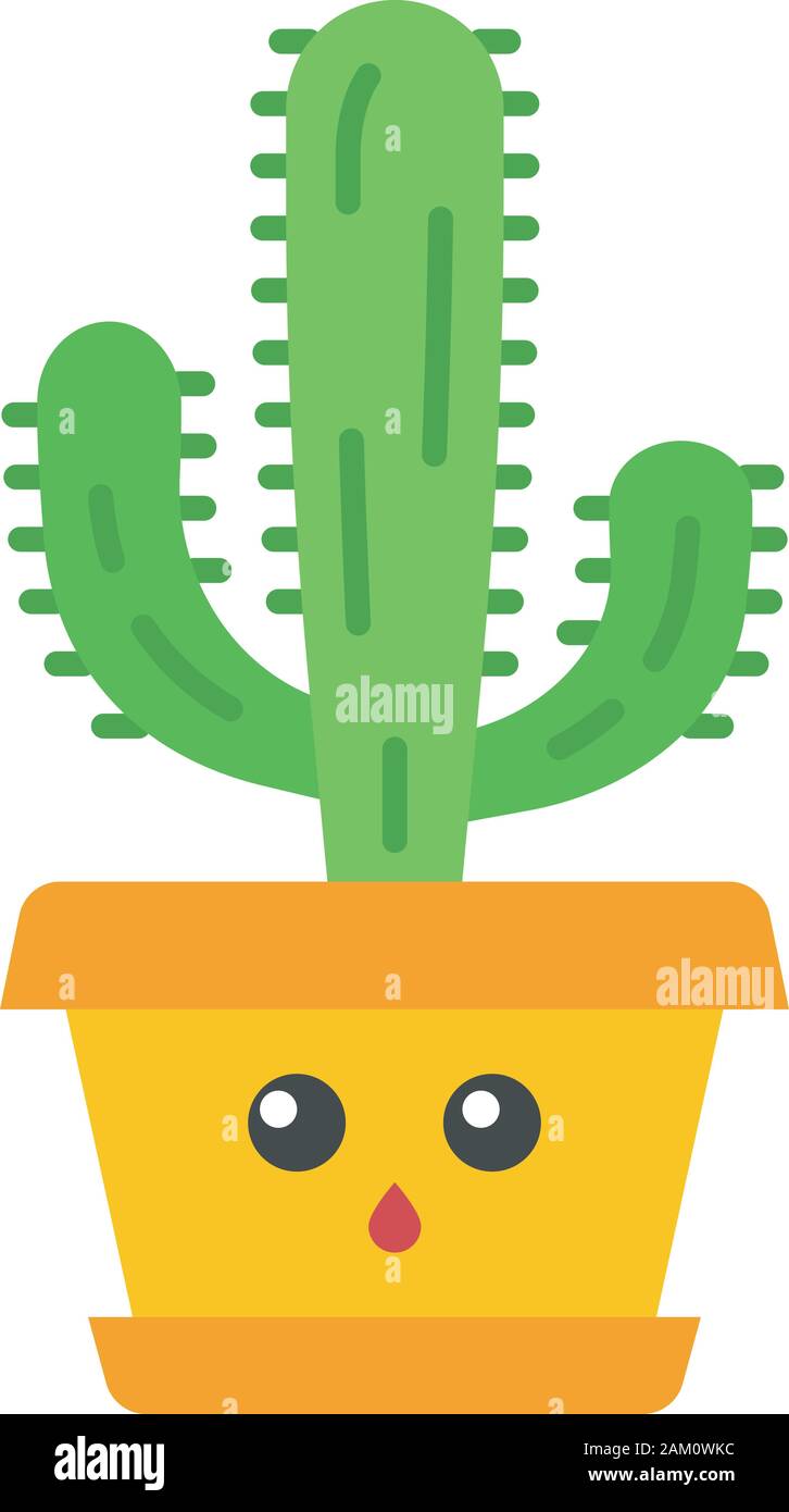 Elephant cactus flat design long shadow color icon. Pachycereus with ...