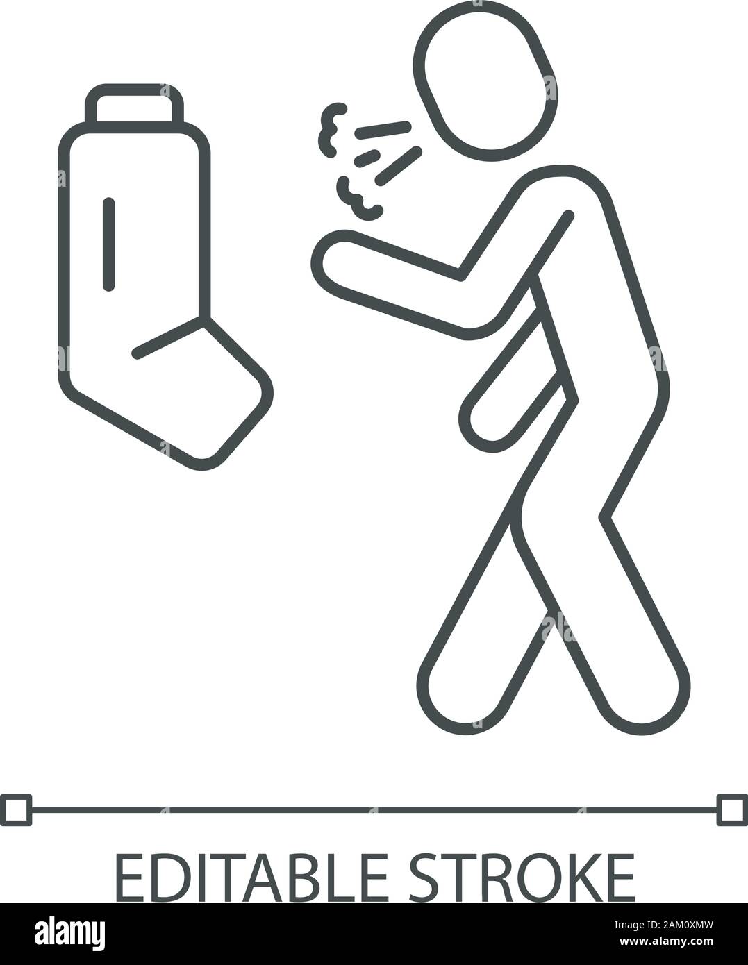 Using an inhaler for treatment of asthma Stock Vector Images - Alamy