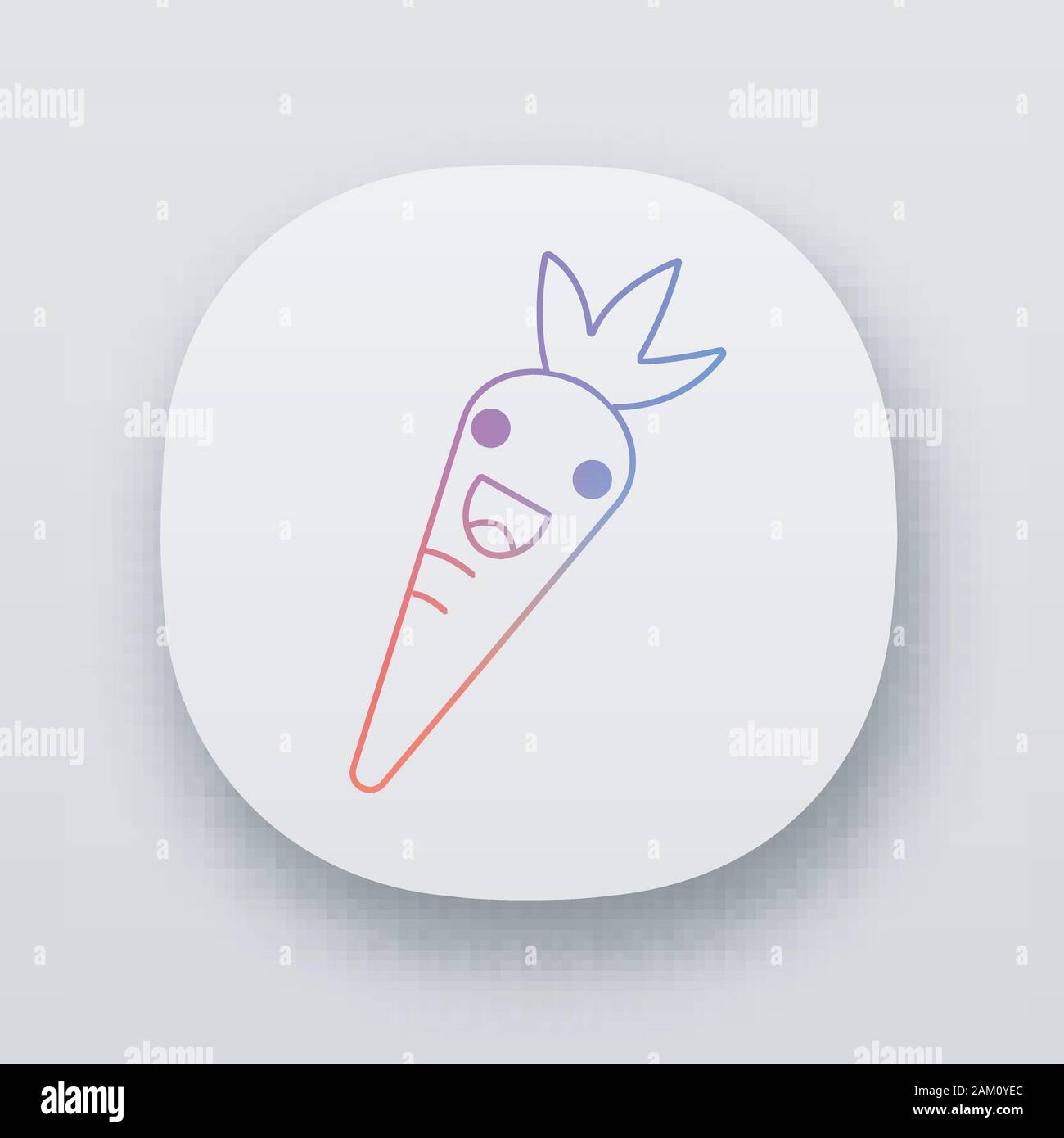 Carrot cute kawaii app character. Happy vegetable with smiling face ...