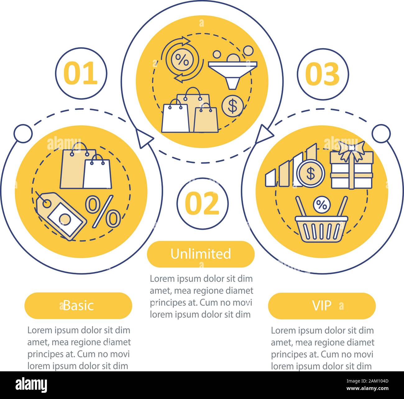 Discounts & bonuses subscription vector infographic template. Basic ...