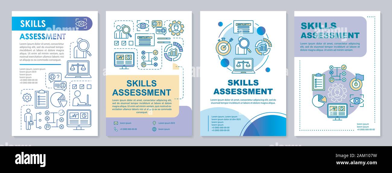 Skills assessment brochure template layout. Flyer, booklet, leaflet ...