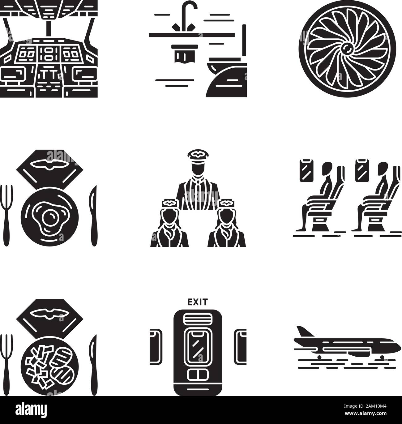 Aircraft toilet Stock Vector Images - Alamy