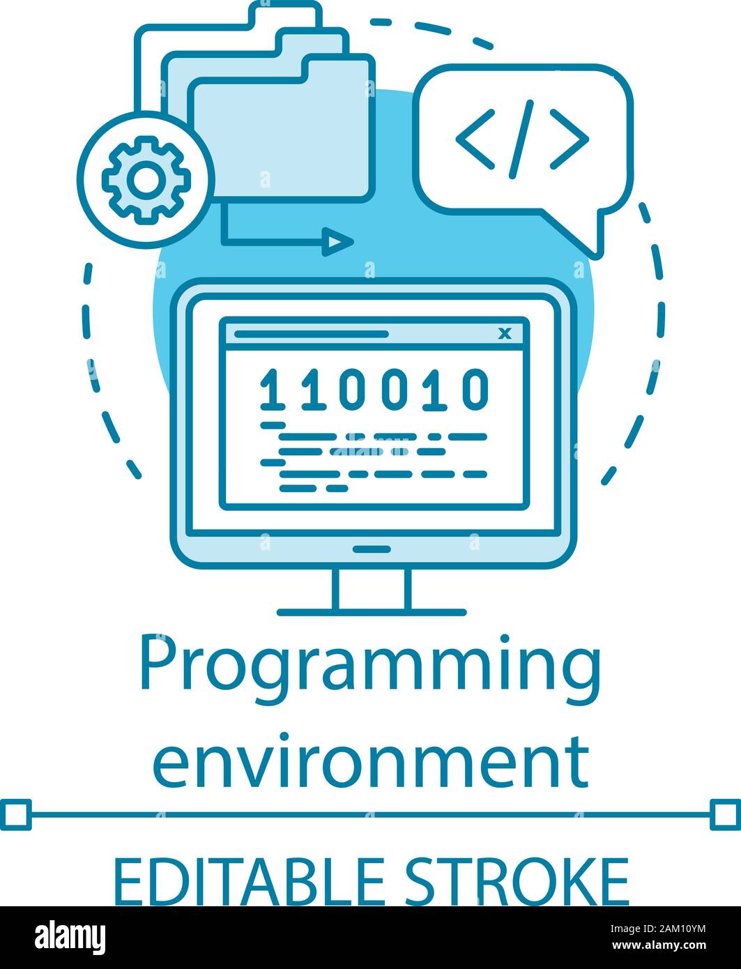 Programming Environment Coding Language Concept Icon Software Engineering App Development