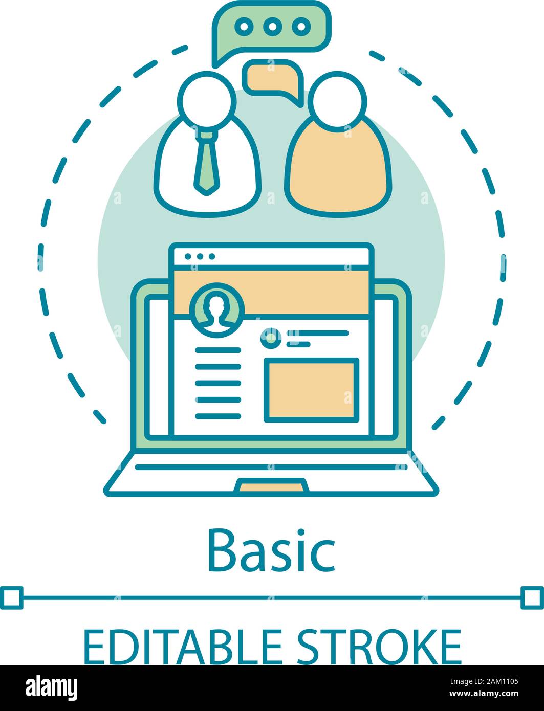 Basic concept icon. Digital marketing tool subscription tariff idea ...