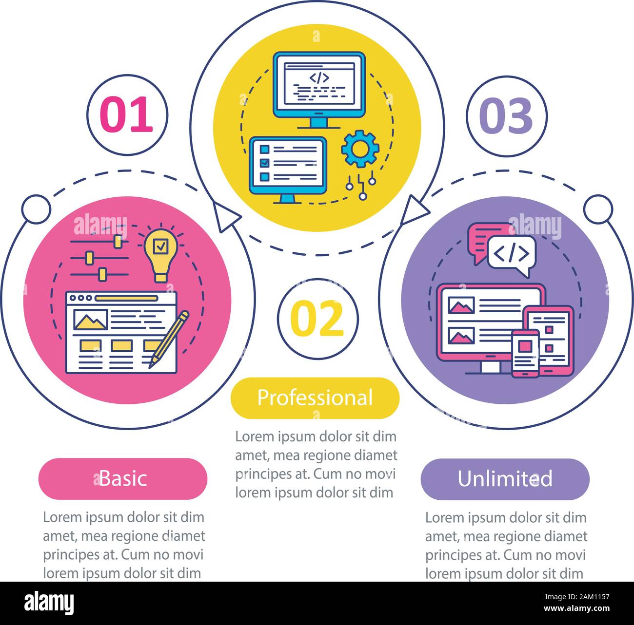 Website builder pricing vector infographic template. Business ...