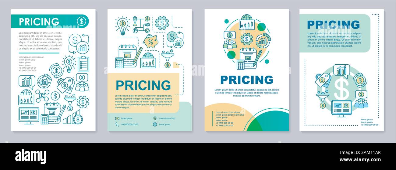 Pricing brochure template layout. Market sale. Required payment. Flyer ...