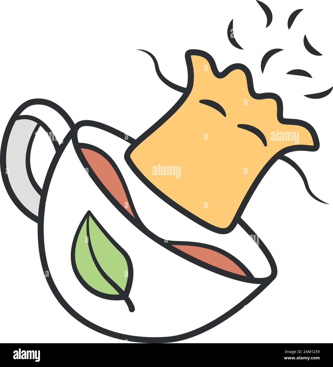 Reusable tea bag color icon. Zero waste recyclable container for tea ...