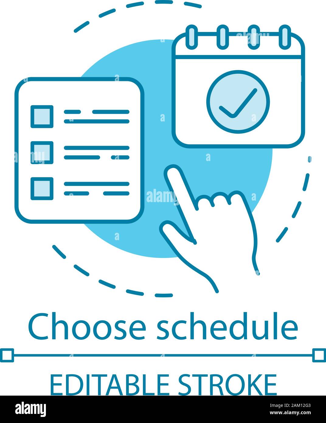 Choose schedule vector concept icon. Drawing up plan affairs. Important ...
