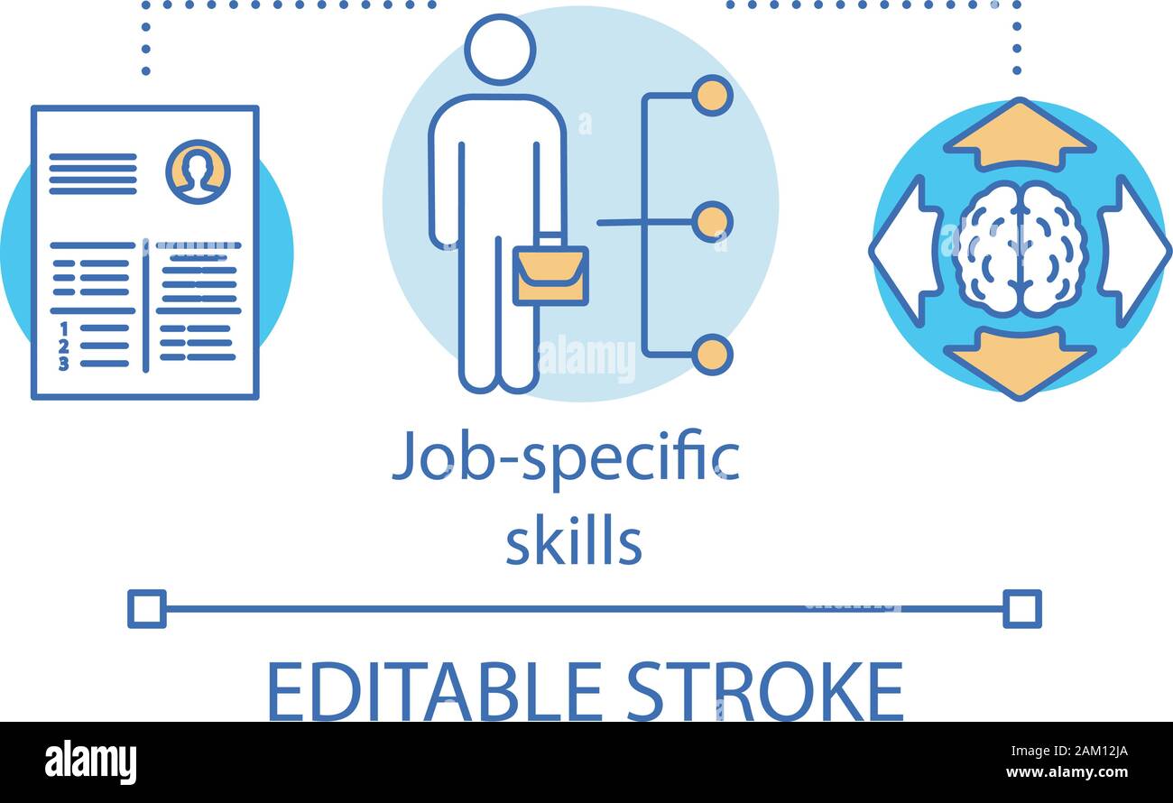 Job specific skills concept icon. Company recruitment, hiring. Job ...