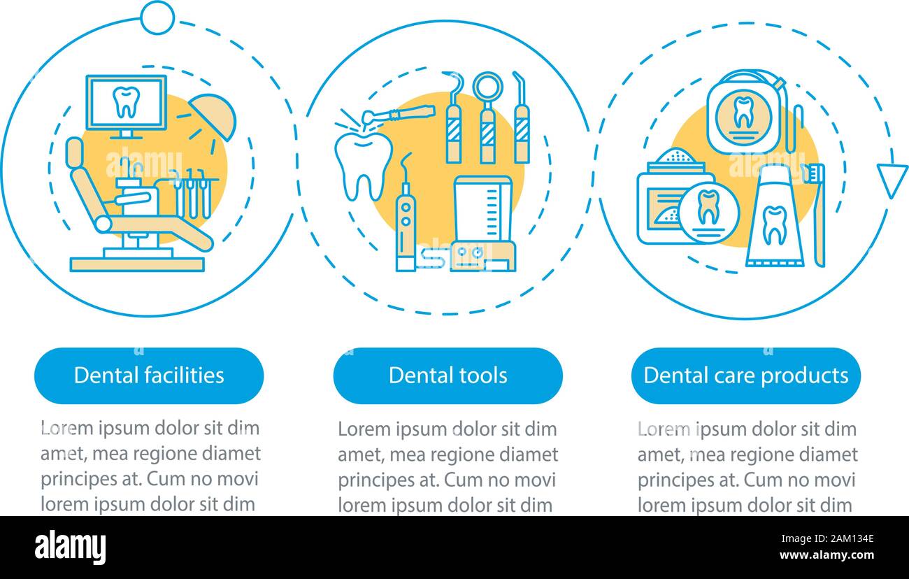Dental stuff vector infographic template. Oral health care. Business ...