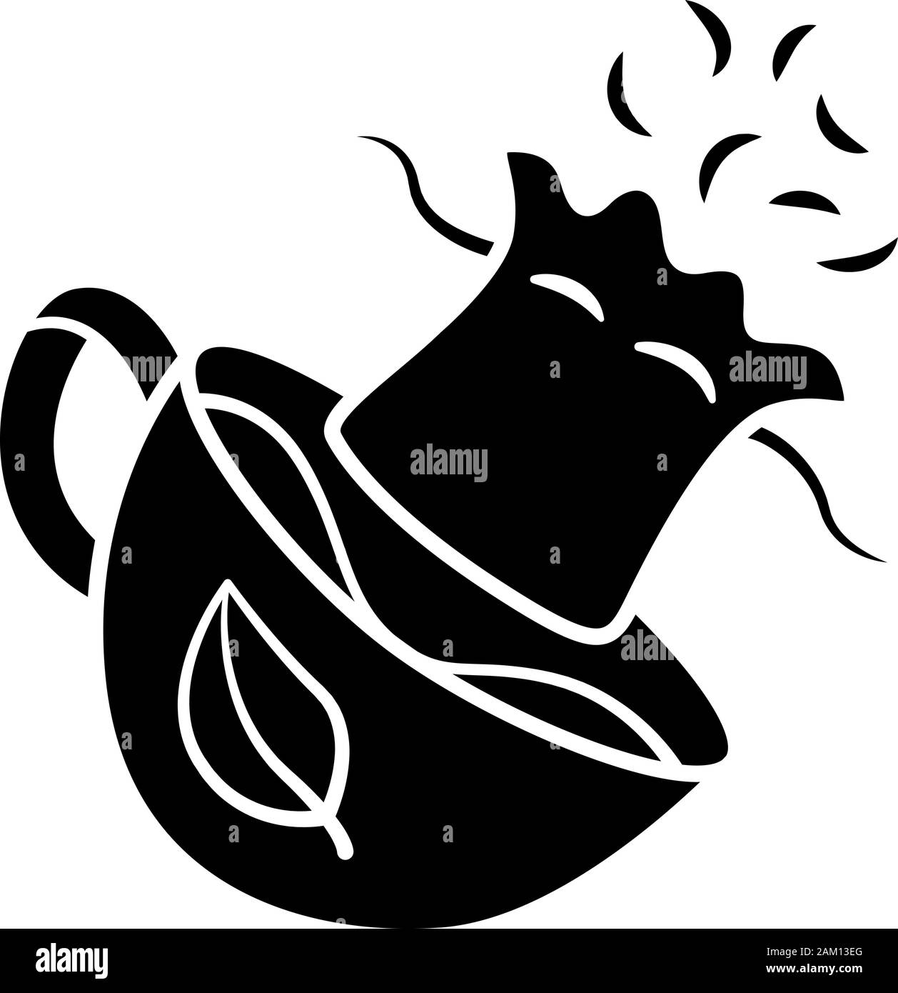 Reusable tea bag glyph icon. Zero waste recyclable container for tea ...