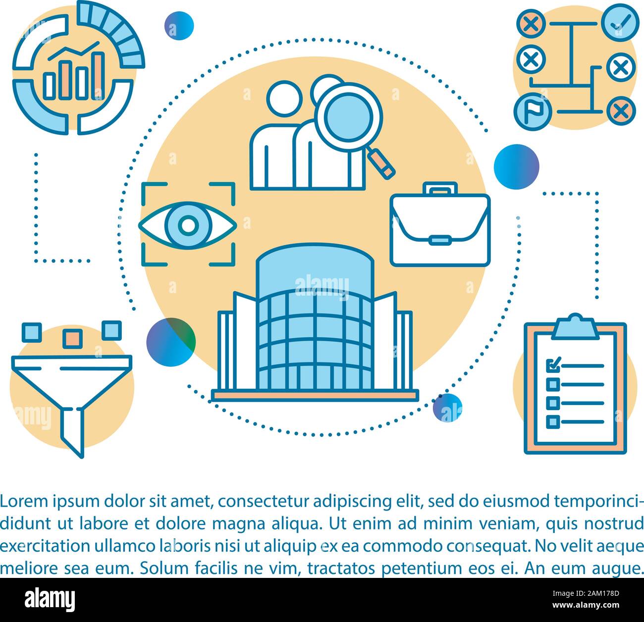 HR agency article page vector template. Brochure, magazine, booklet ...