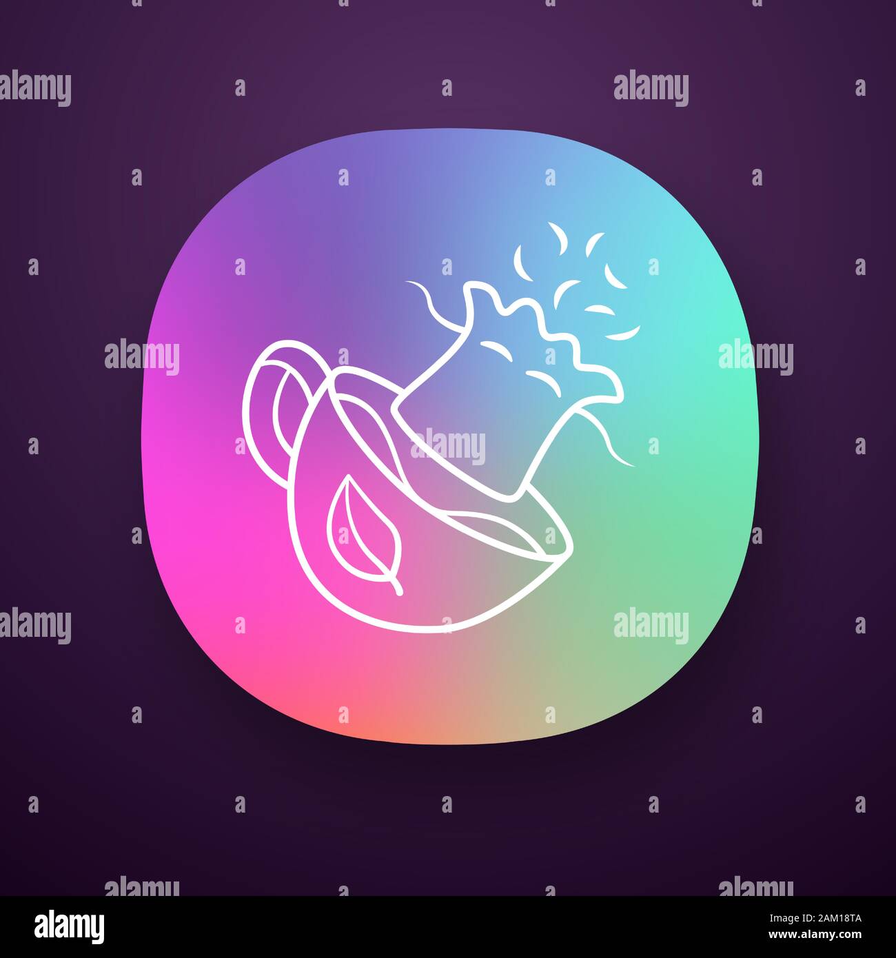 Reusable tea bag app icon. Zero waste recyclable container for tea ...