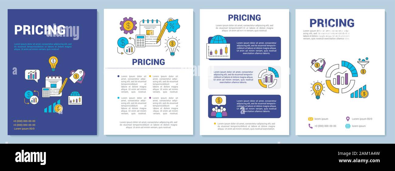 Pricing brochure template layout. Required payment. Flyer, booklet ...